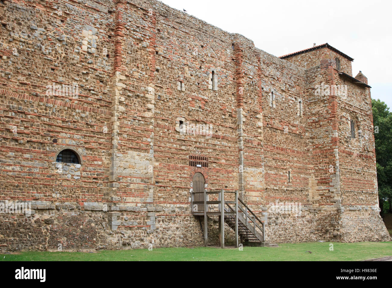East Wall of Colchester Castle Stock Photo - Alamy