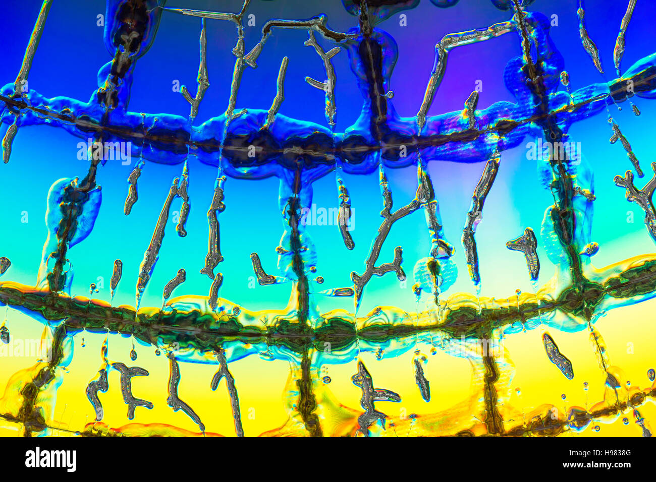 Abstract melting pattern on a microwaved compact disc Stock Photo - Alamy