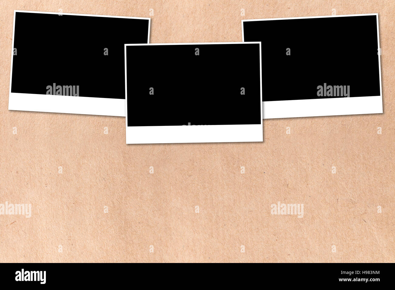 empty photographs on a background beige paper texture Stock Photo - Alamy