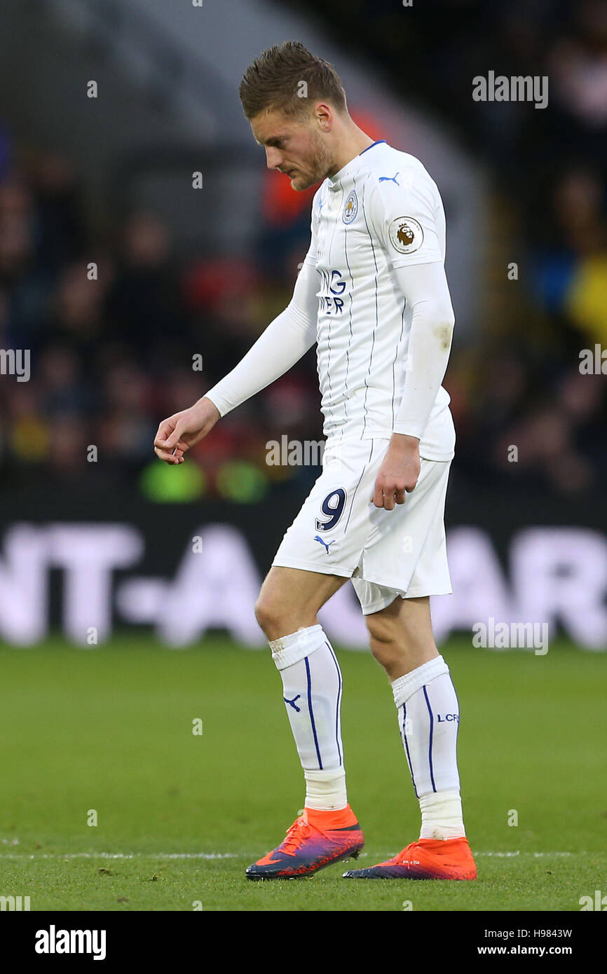 Leicester City's Jamie Vardy during the Premier League match at ...