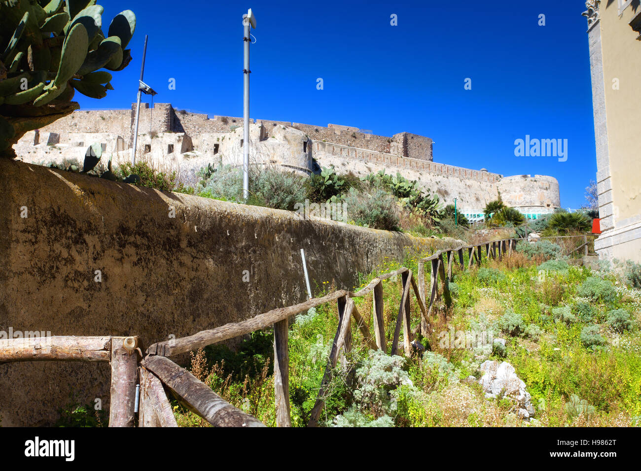 Fortress, CItadel end Castle of Milazzo, Sicily Stock Photo - Alamy