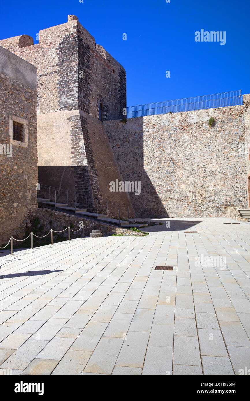 Fortress, CItadel end Castle of Milazzo, Sicily Stock Photo - Alamy