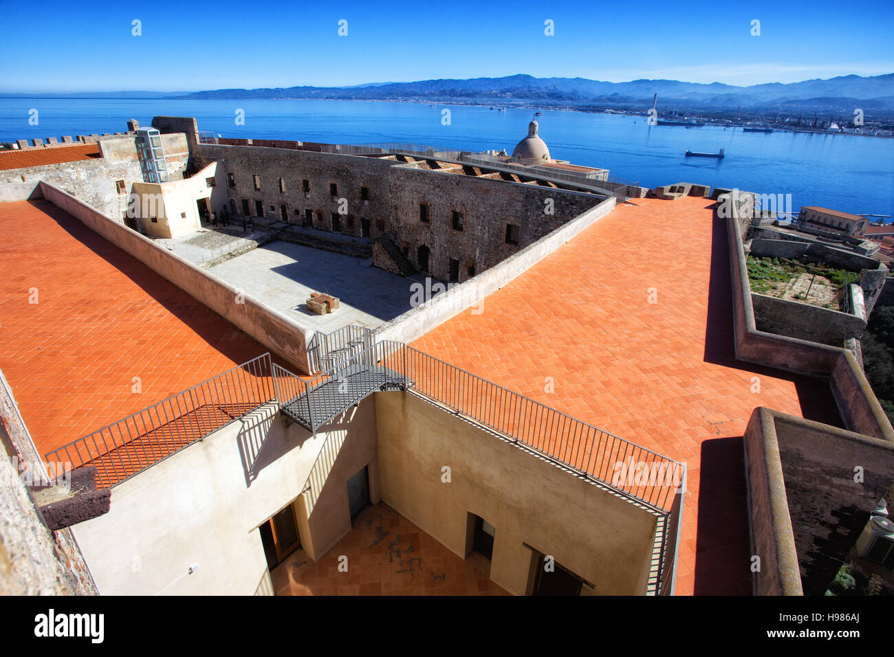 Fortress, CItadel end Castle of Milazzo, Sicily Stock Photo - Alamy