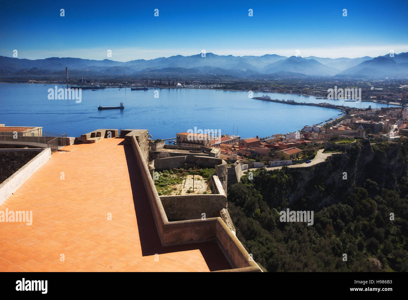 Fortress, CItadel end Castle of Milazzo, Sicily Stock Photo - Alamy