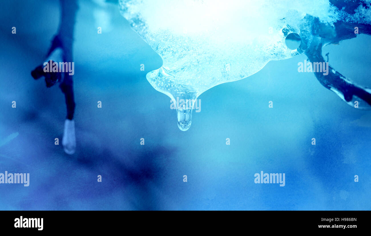Beautiful frozen drops of water photographed close-up Stock Photo - Alamy
