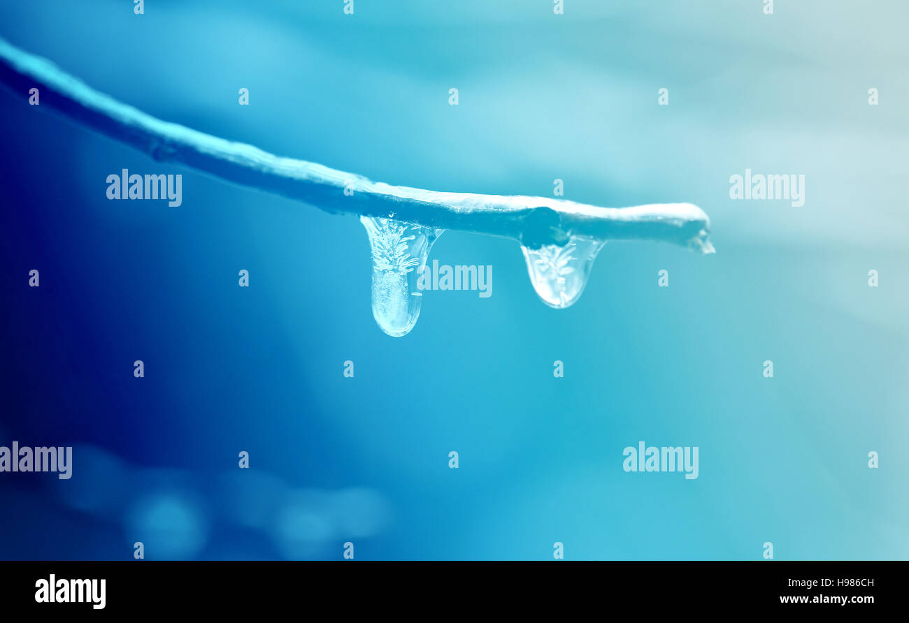 Beautiful frozen drops of water photographed close-up Stock Photo - Alamy