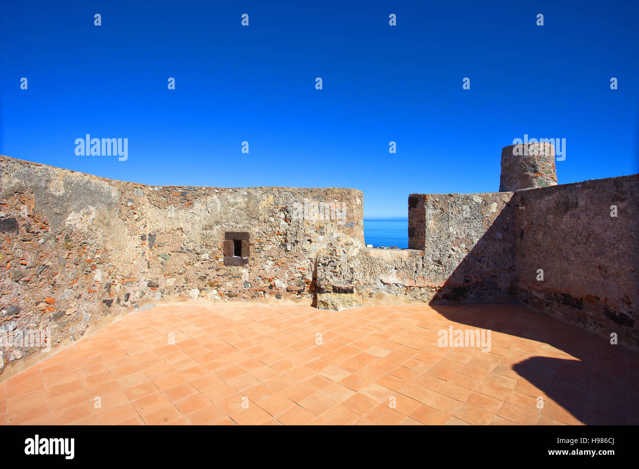 Fortress, CItadel end Castle of Milazzo, Sicily Stock Photo - Alamy