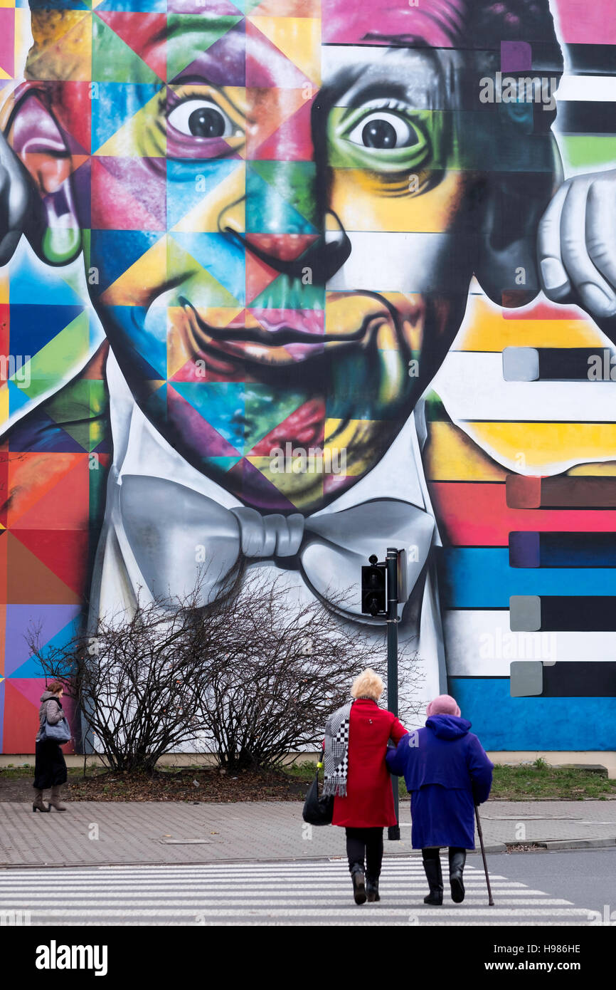 Lodz poland mural hi-res stock photography and images - Alamy