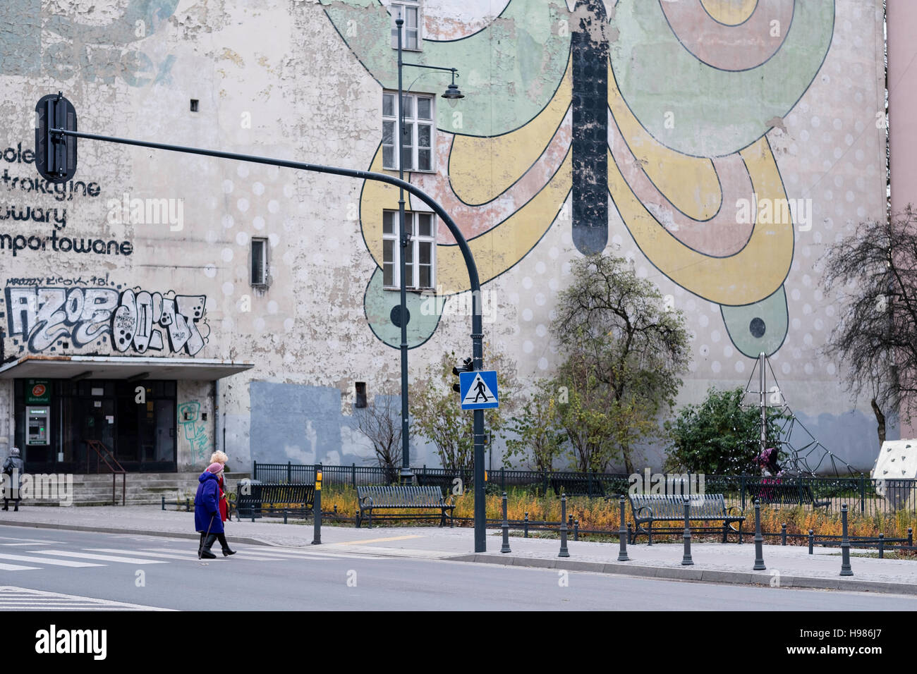 Lodz mural hi-res stock photography and images - Alamy