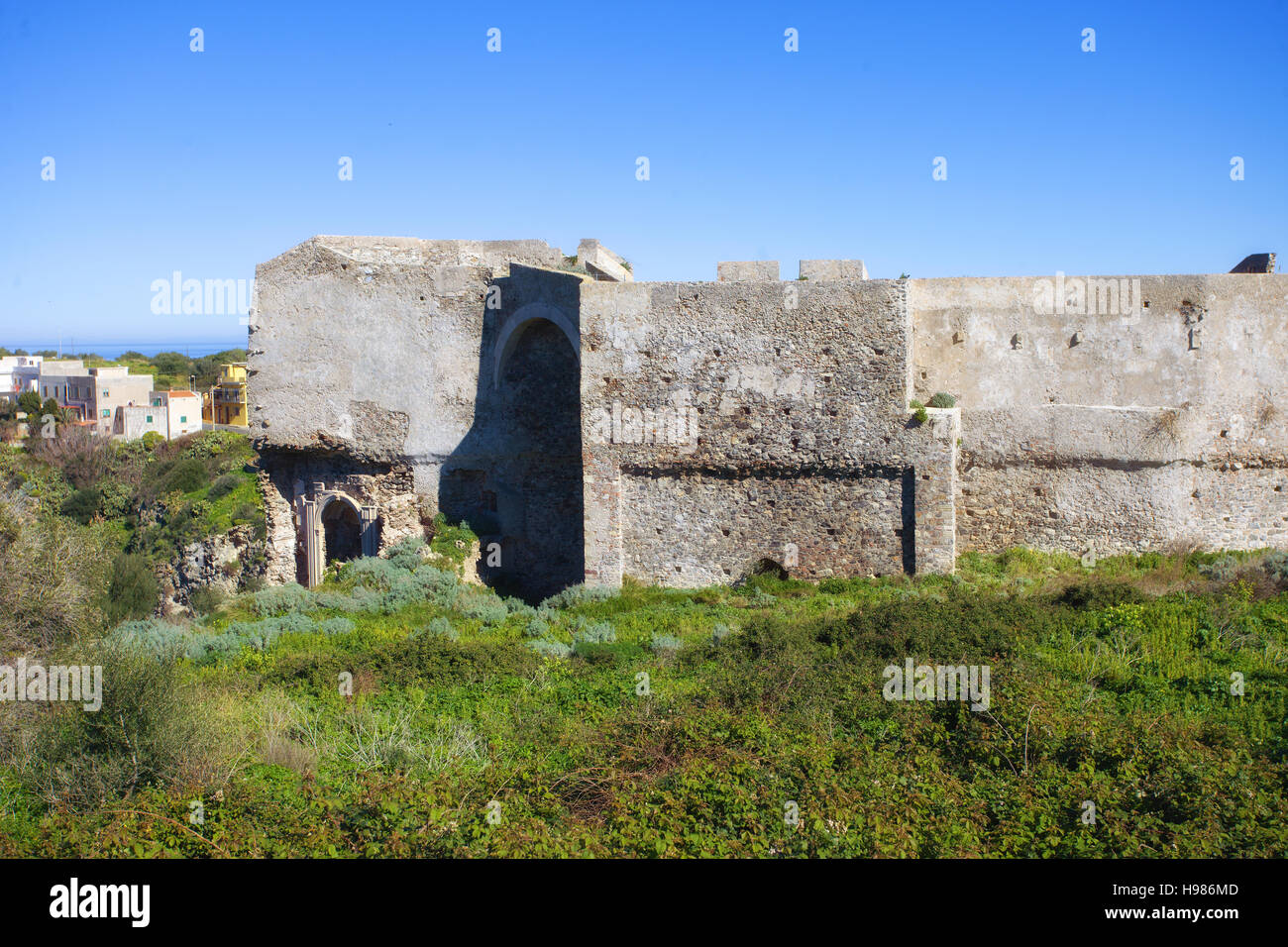 Fortress, CItadel end Castle of Milazzo, Sicily Stock Photo - Alamy