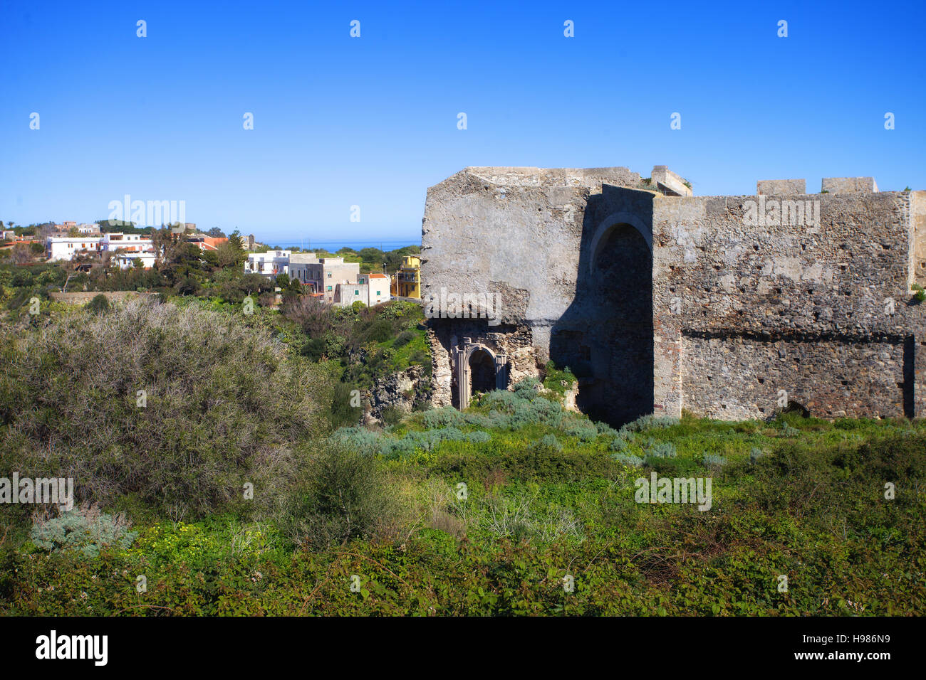 Fortress, CItadel end Castle of Milazzo, Sicily Stock Photo - Alamy