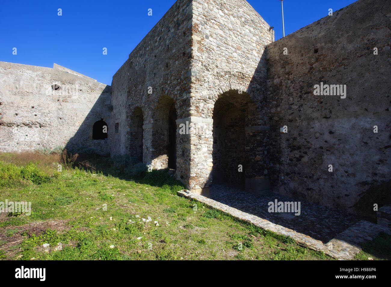 Fortress, CItadel end Castle of Milazzo, Sicily Stock Photo - Alamy