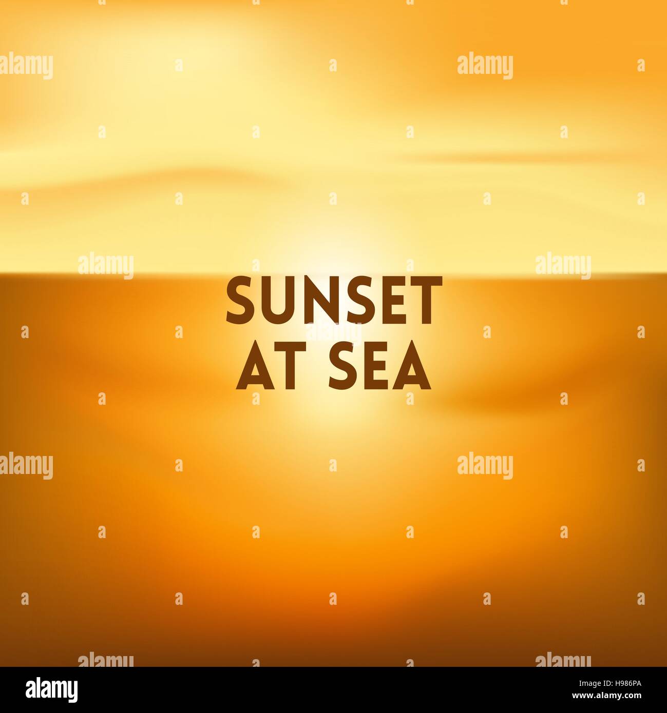 square blurred golden background - sunset colors With quote - sunset at ...