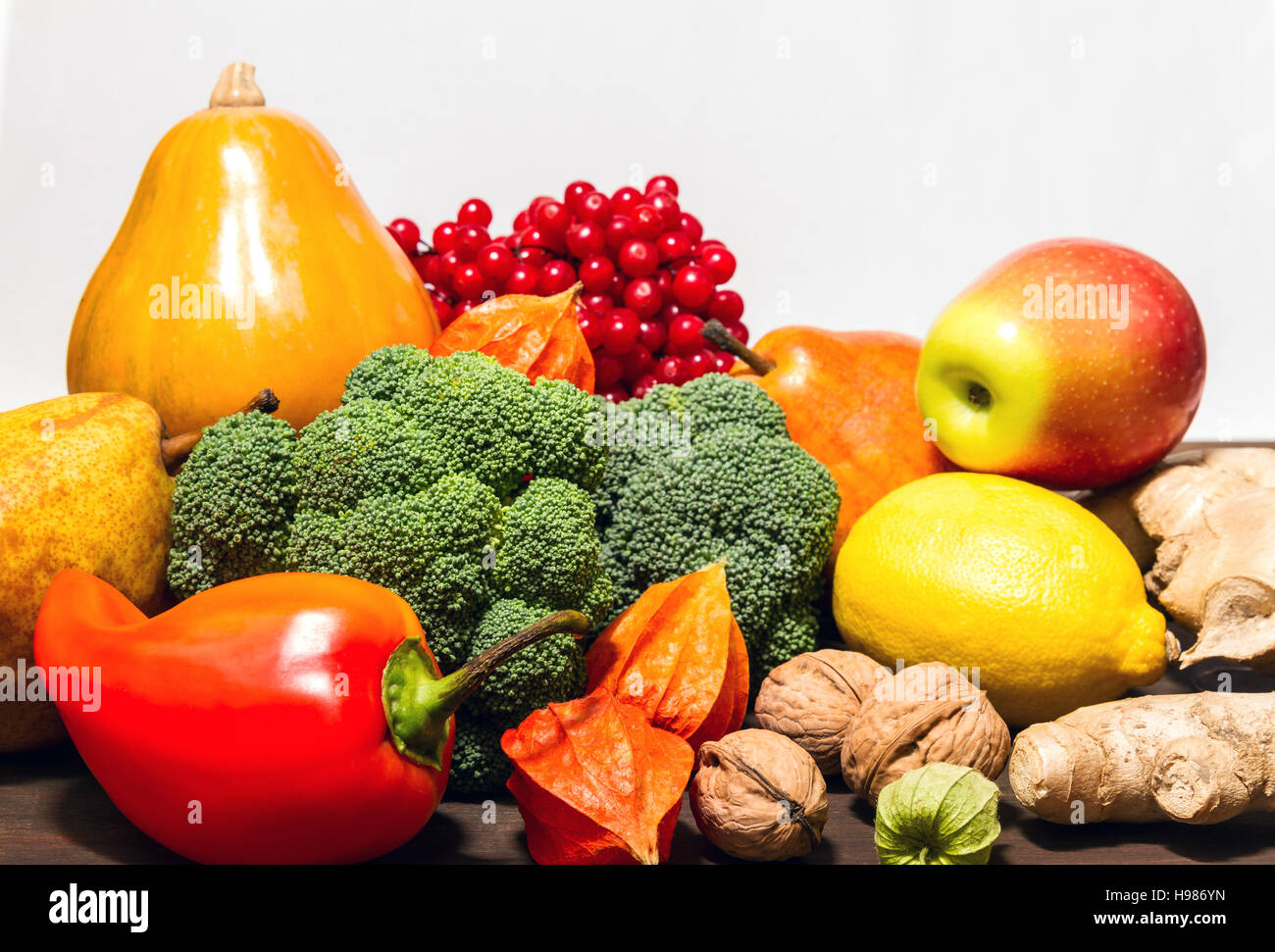 Autumn vegetables and fruits Stock Photo - Alamy