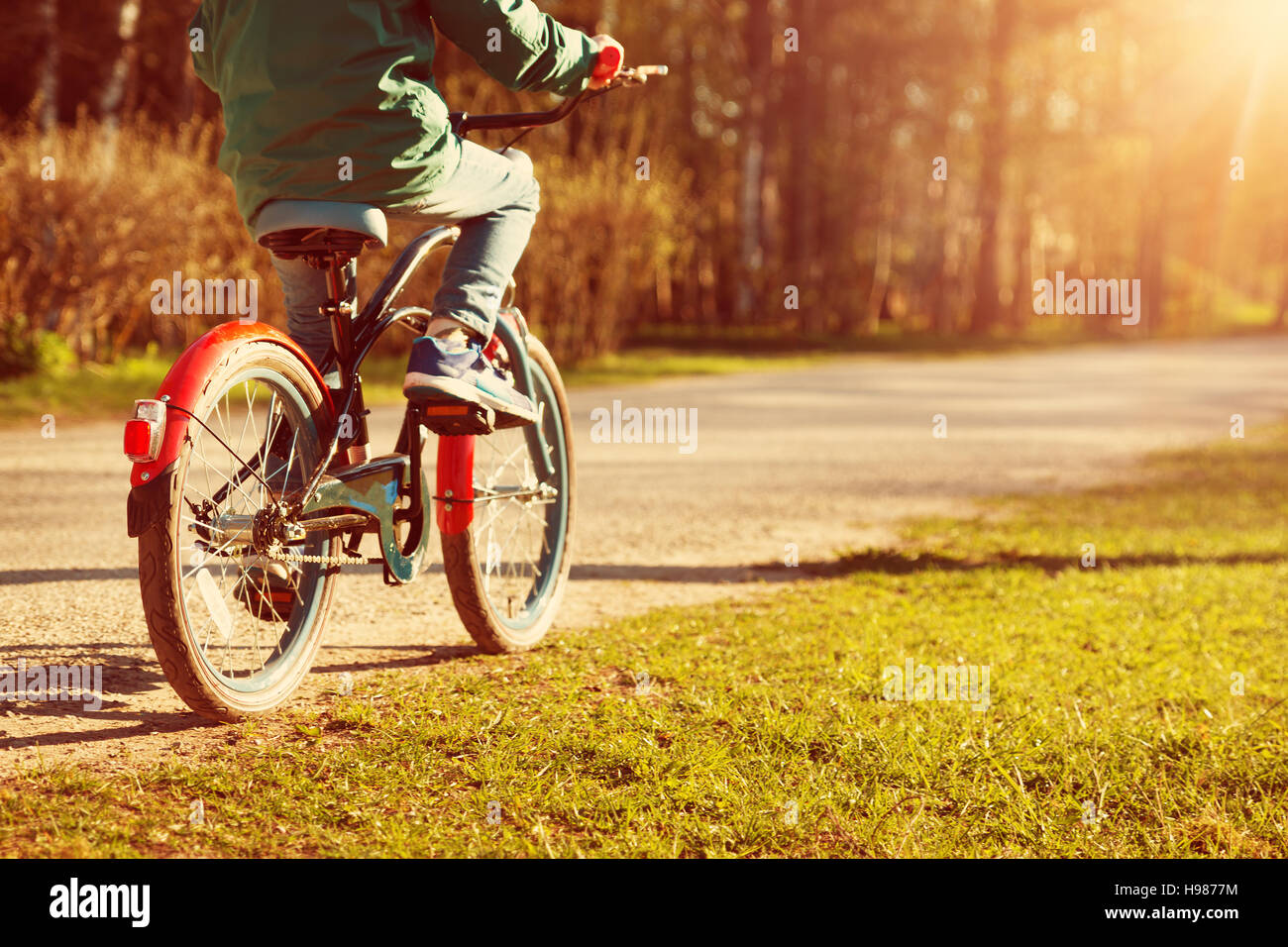 child on a bicycle Stock Photo - Alamy