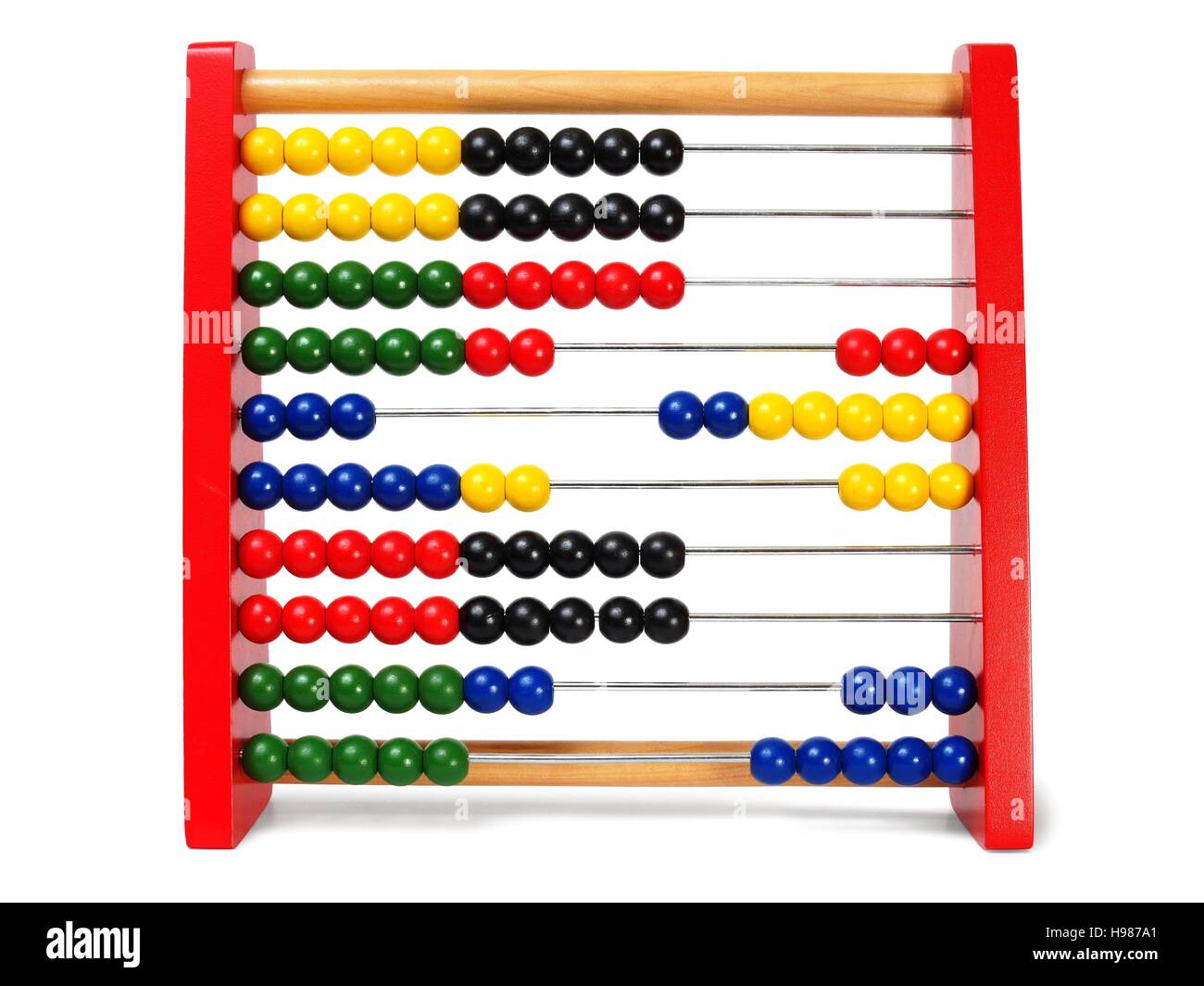 Educational abacus isolated on white background Stock Photo - Alamy