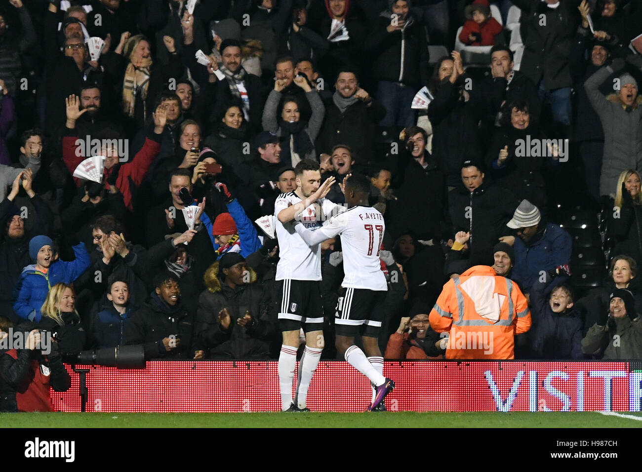 Fulhams scott malone celebrates scoring hi-res stock photography and ...