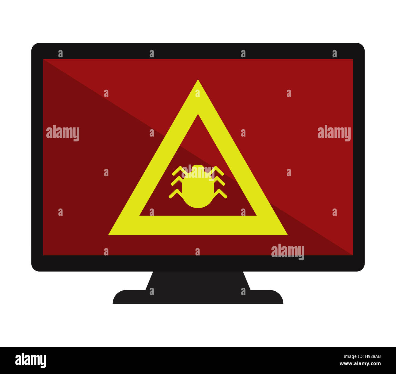 Pc virus alert icon Cut Out Stock Images & Pictures - Alamy