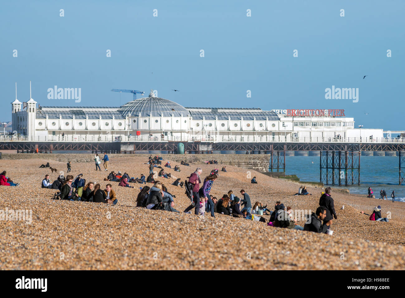 Brighton beach on a sunny spring morning Stock Photo - Alamy