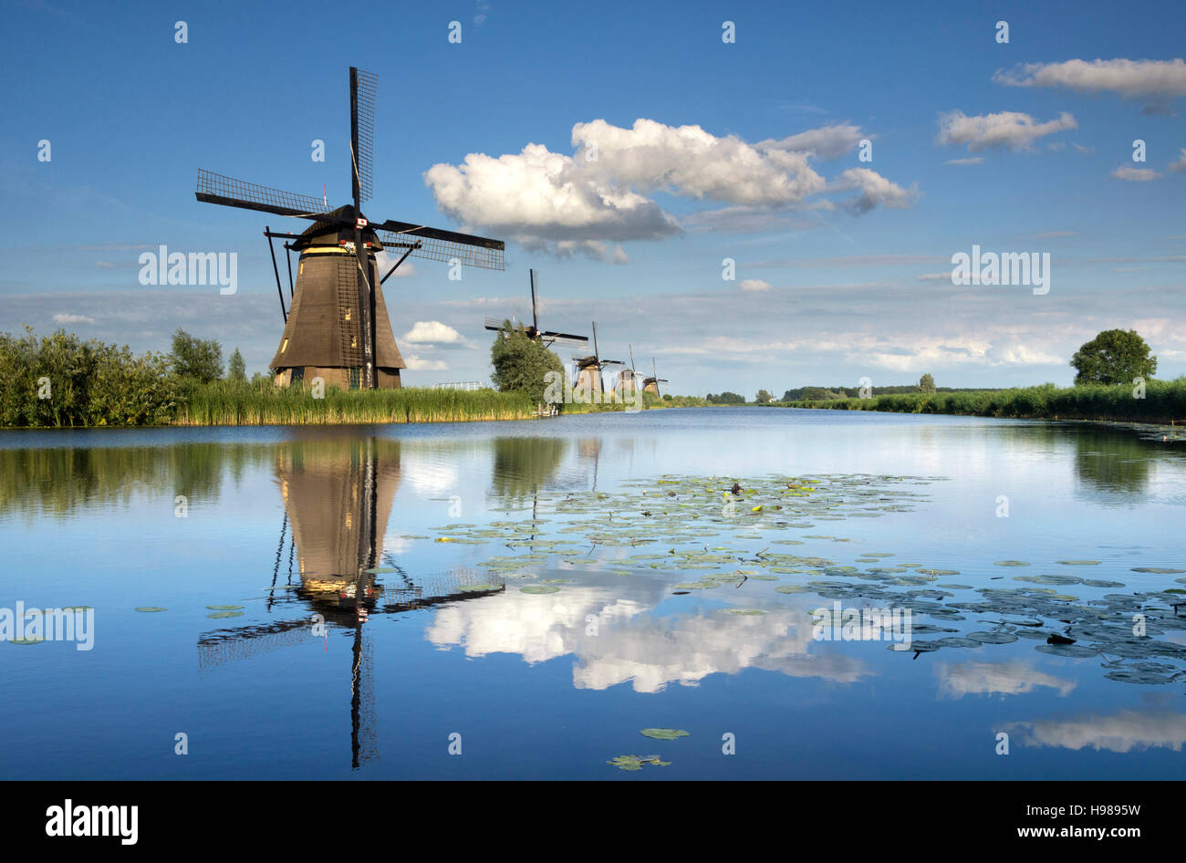 The windmills of Kinderdijk Stock Photo - Alamy