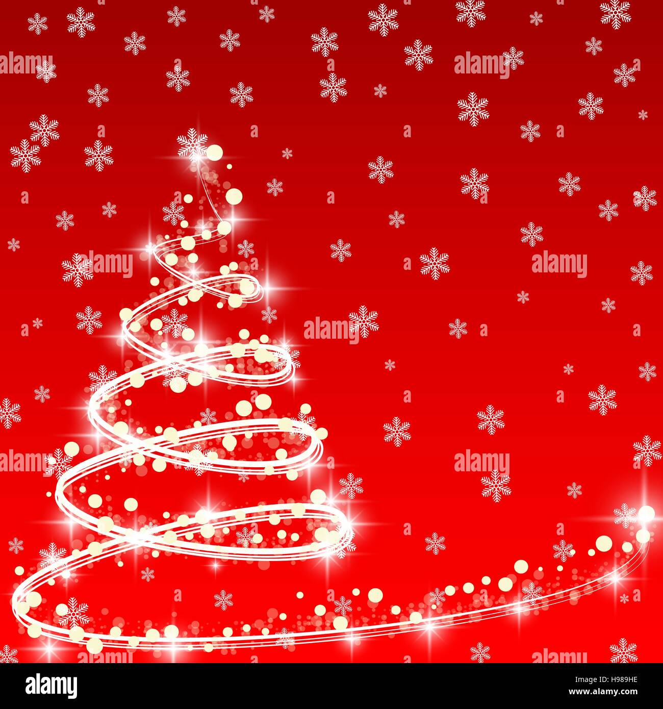 Christmas tree from light vector background. Greeting card or ...