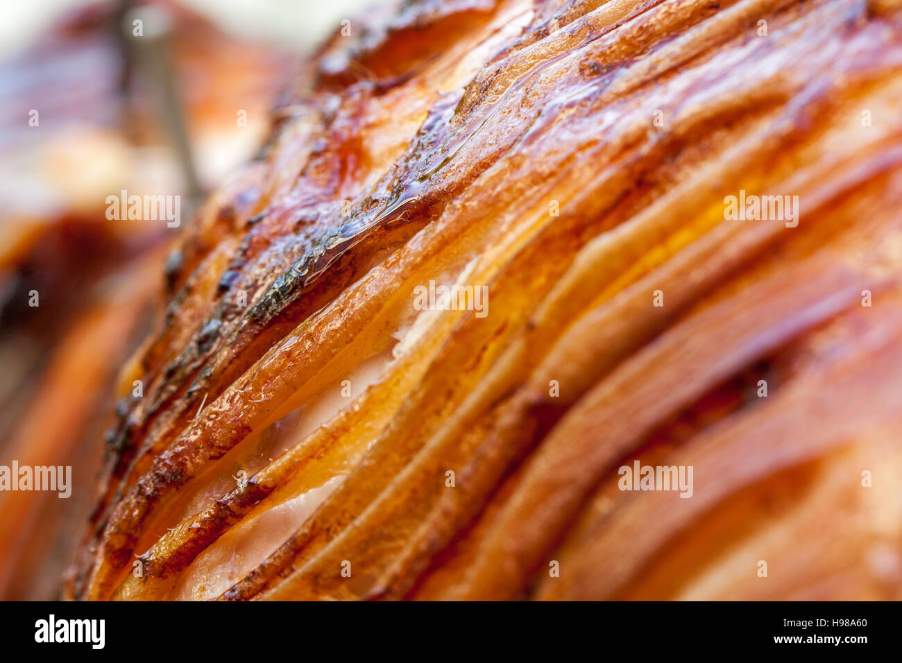 Hog Roast - whole pig cooked over charcoal for a large gathering Stock ...