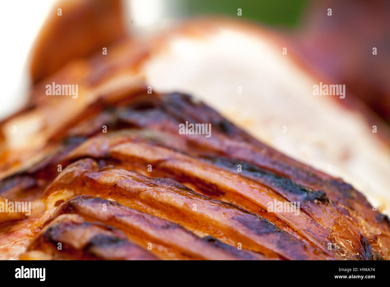 Hog Roast - whole pig cooked over charcoal for a large gathering Stock ...