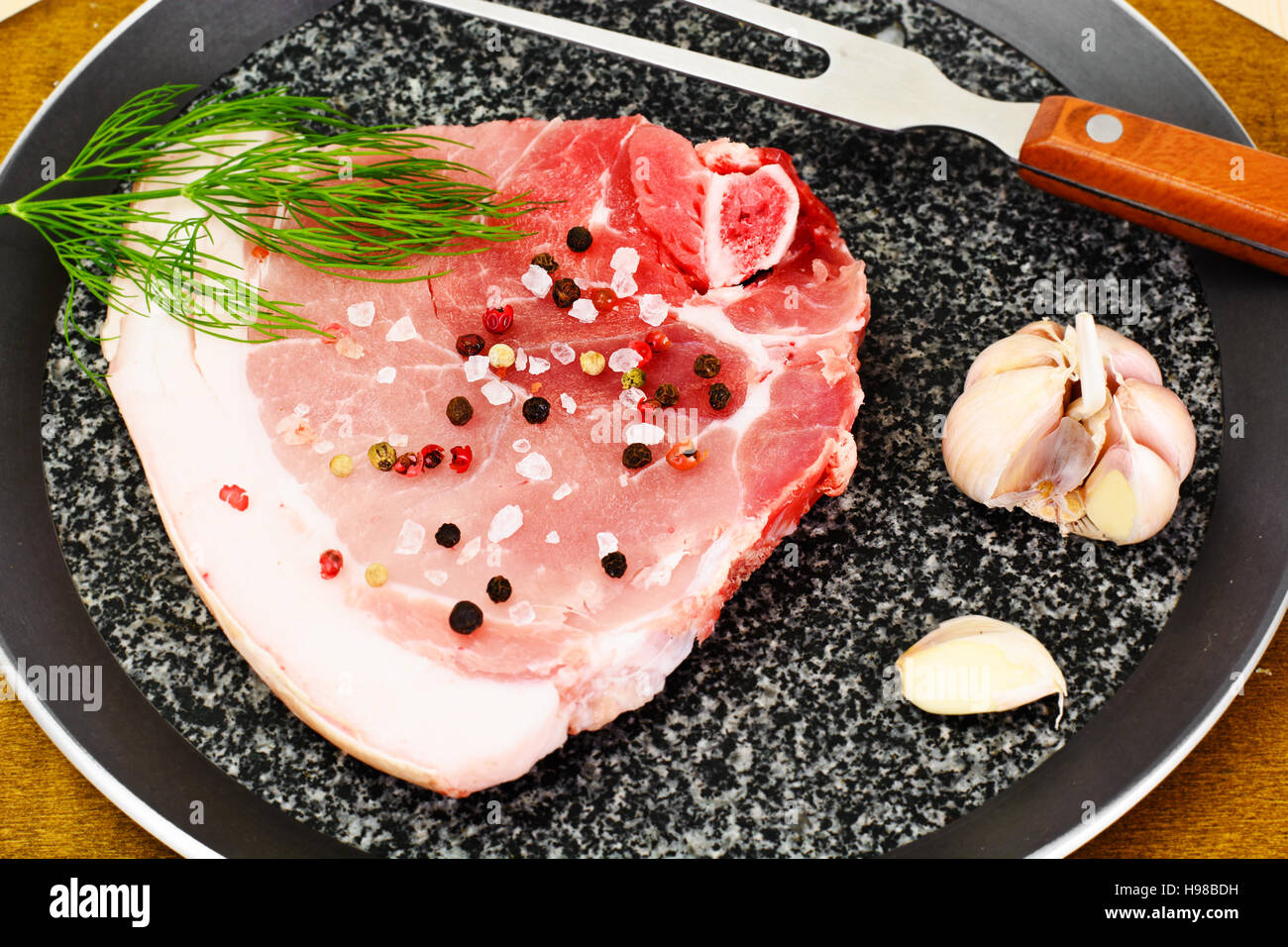 A Piece of Fresh Raw Pork, Meat Isolated on White Background Studio ...
