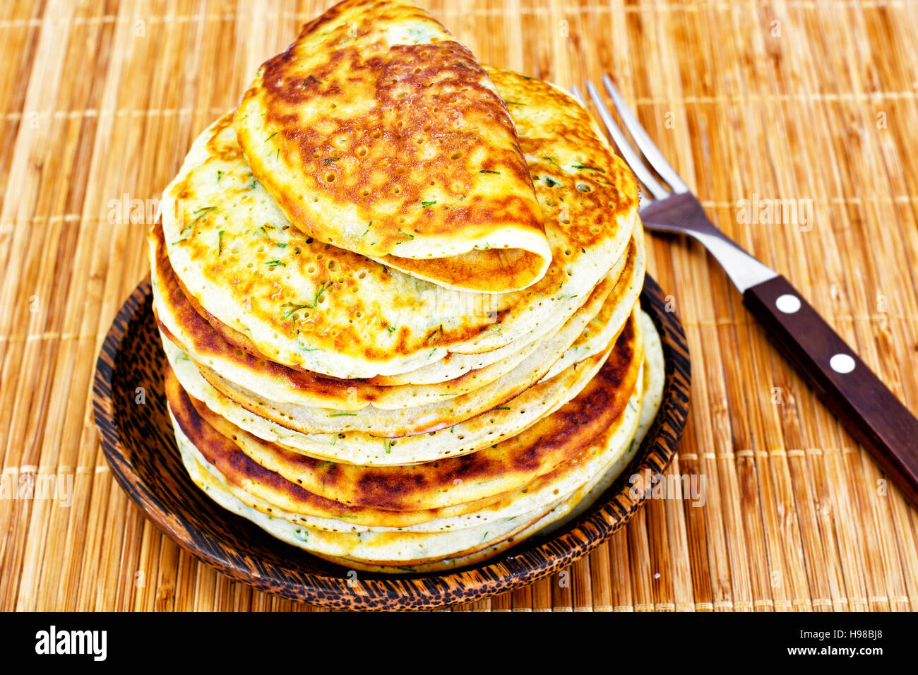 Tasty Pancakes Stack on Plate. Studio Photo Stock Photo - Alamy