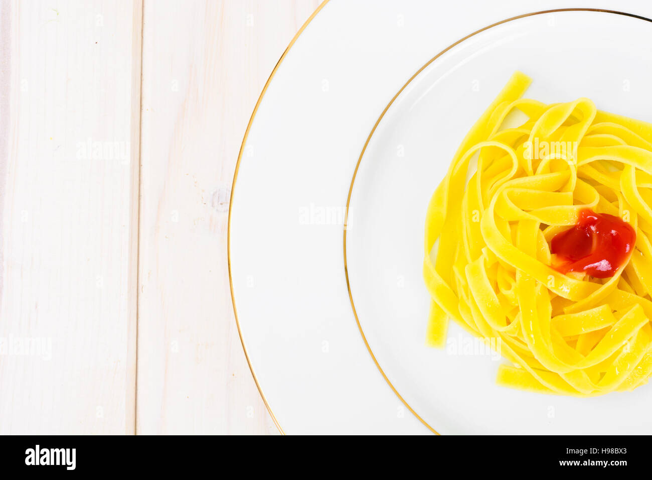 Food without meat: Spaghetti on White Plate. Studio Photo Stock Photo ...