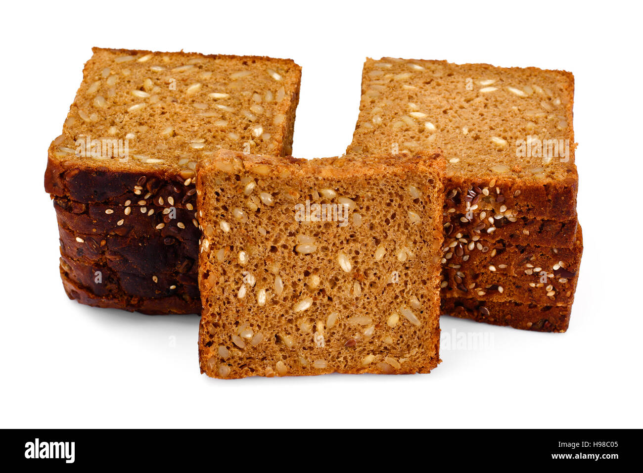 Whole Wheat Bread Isolated on White Background Stock Photo - Alamy