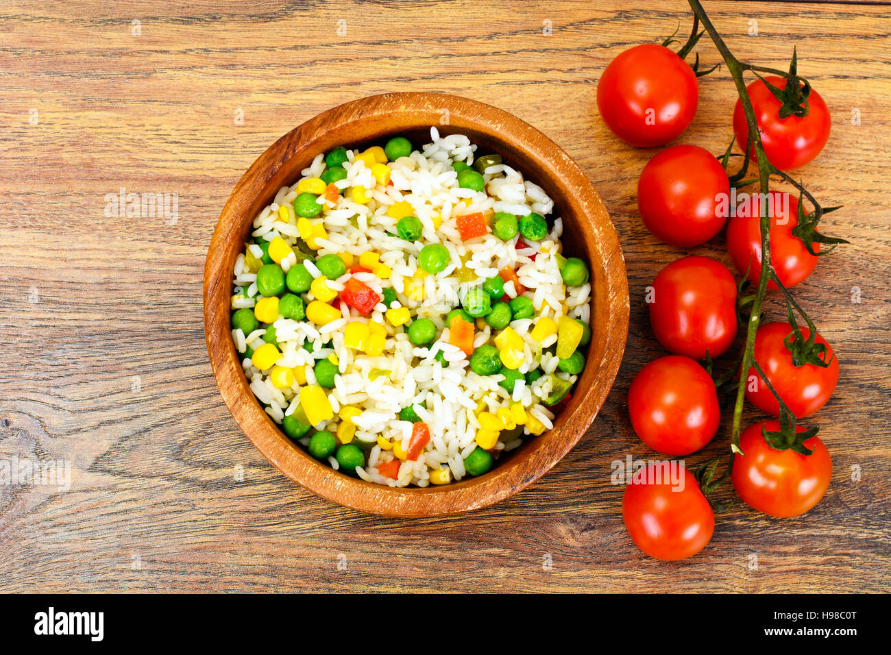 Risotto with Vegetables, Carrots and Peas. Studio Photo Stock Photo - Alamy