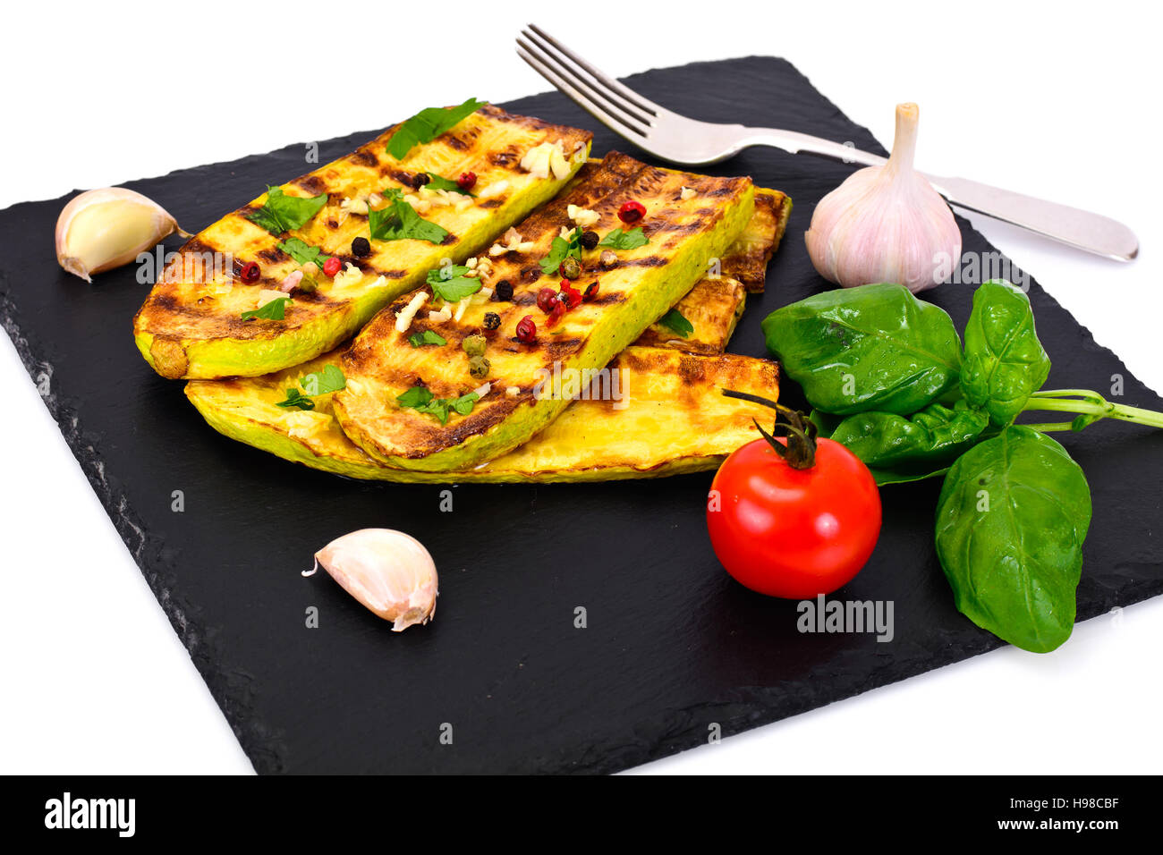 dietary food: Courgettes Zucchini Grill Studio Photo Stock Photo - Alamy