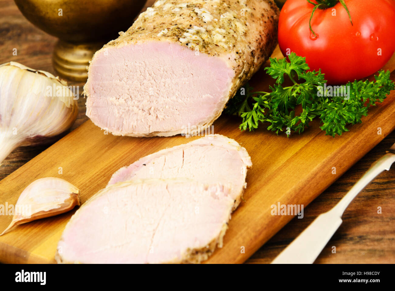 Cold Boiled Pork with Spice. Studio Photo Stock Photo - Alamy