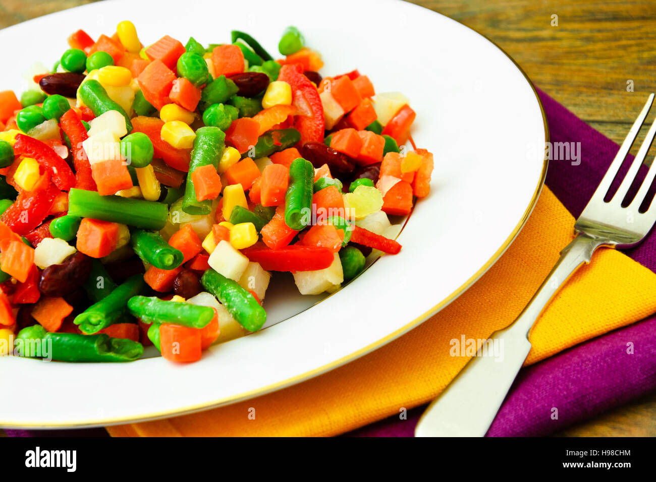 Mexican Mix of Vegetables. Tomatoes, Beans, Celery Root, Green Beans ...