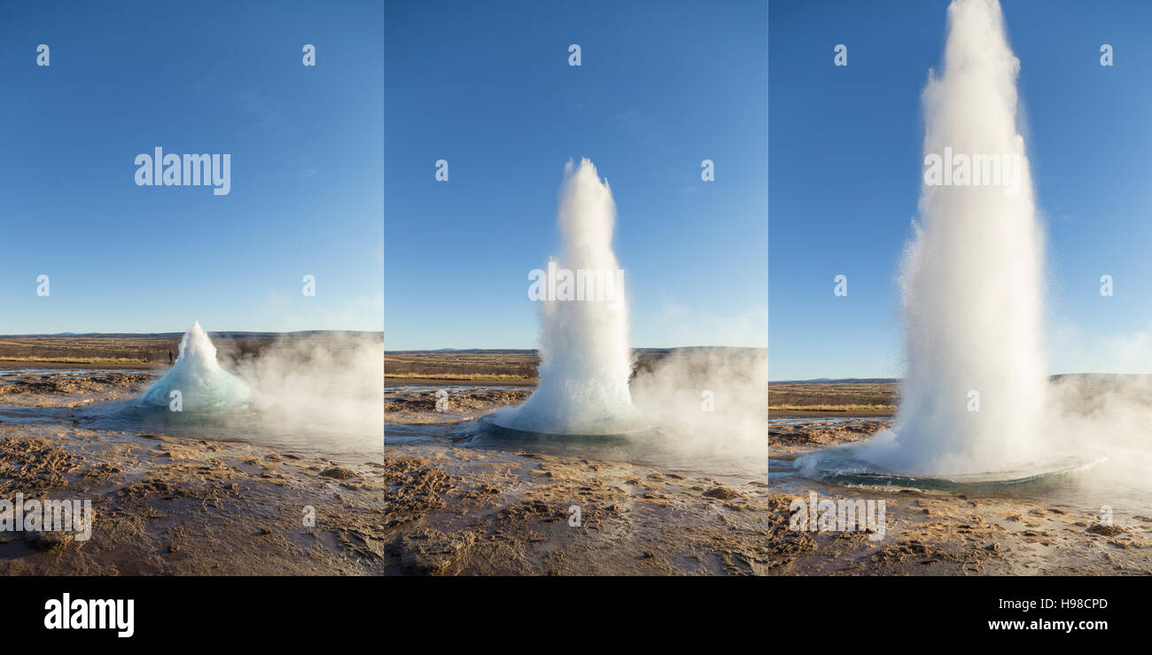 Strokkur Geysir stages Iceland Stock Photo - Alamy
