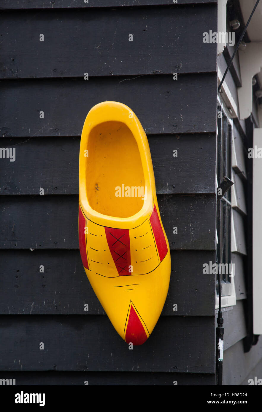 yellow wooden clog, traditional Dutch shoes Stock Photo - Alamy