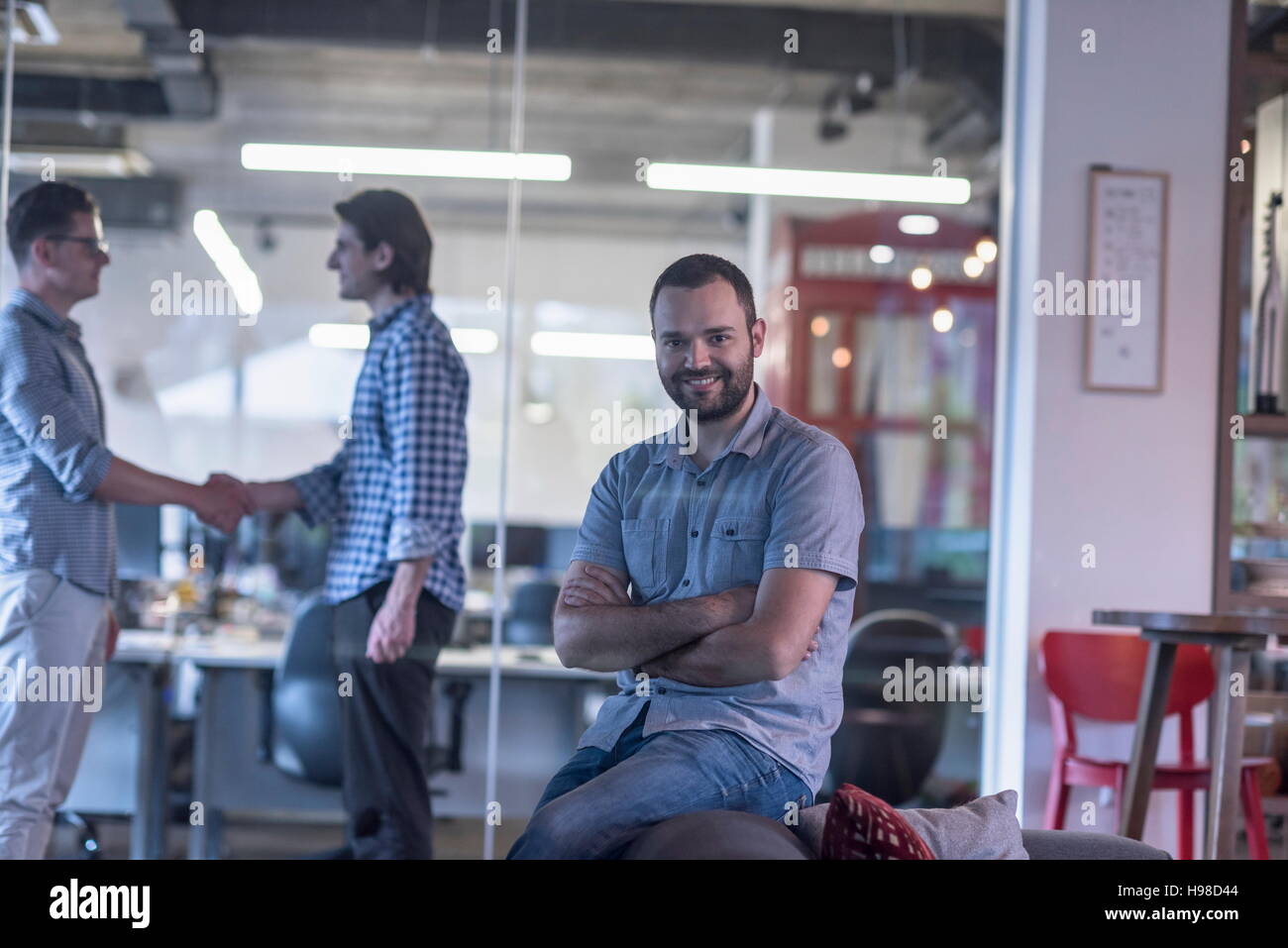 start up business team portrait at modern office interior Stock Photo ...