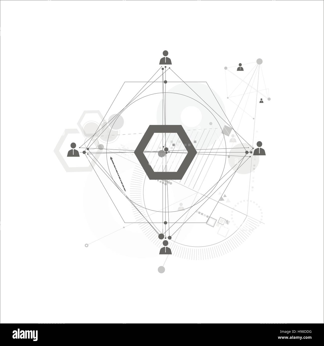 Abstract human connection on the white background Stock Vector Image ...