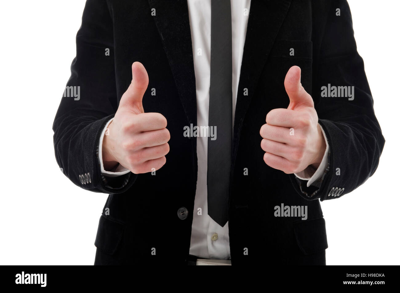 Businessman, thumbs up Stock Photo - Alamy