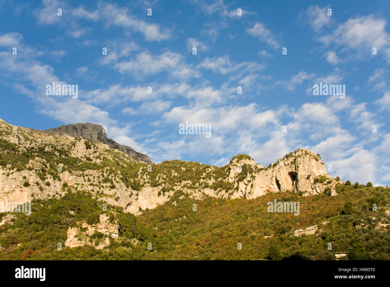 Monts lattari, Lattari Hills from Positano, Costiera Amalfitana, Amalfi ...