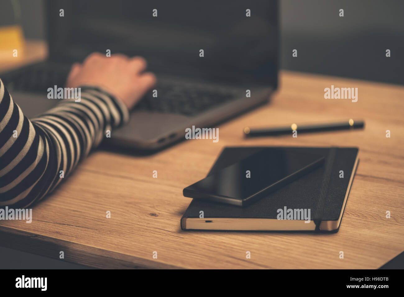 Mobile phone and notebook hi-res stock photography and images - Alamy