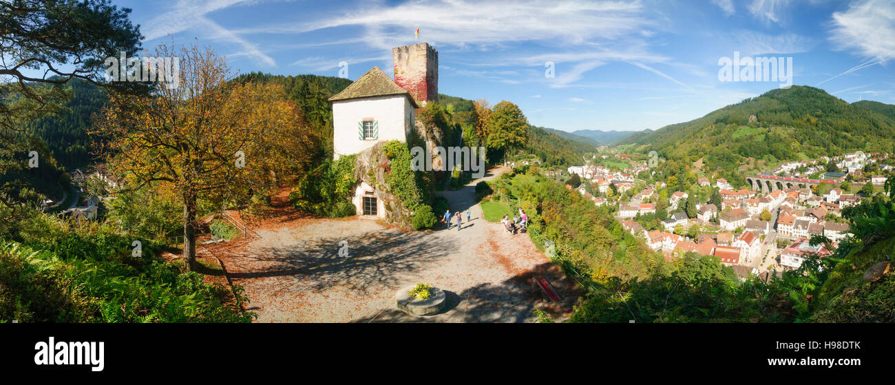 Hornberg (Schwarzwald): view from the Schlossberg and castle on ...