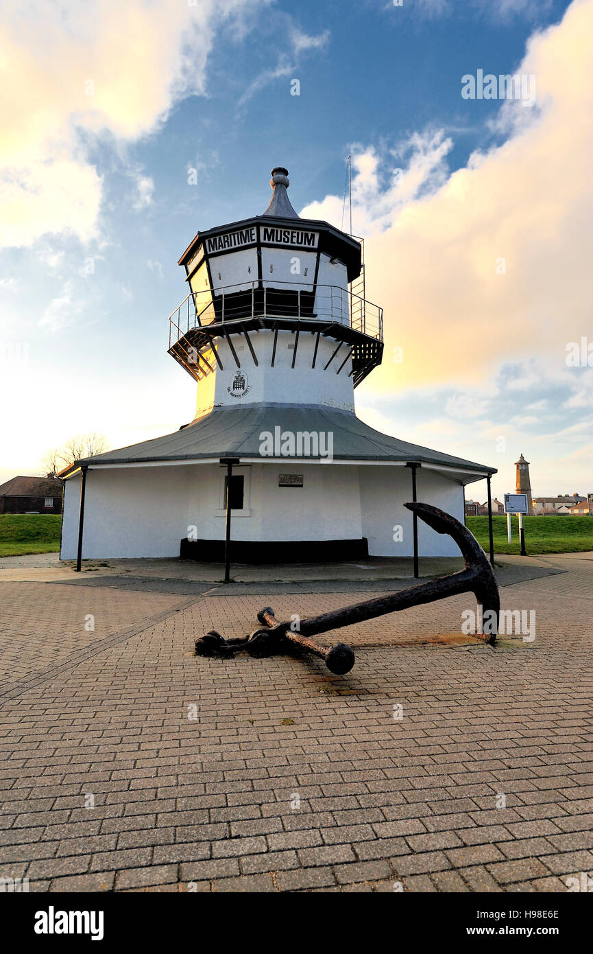 The Low lighthouse at Harwich, on the Essex coast, England, Great ...