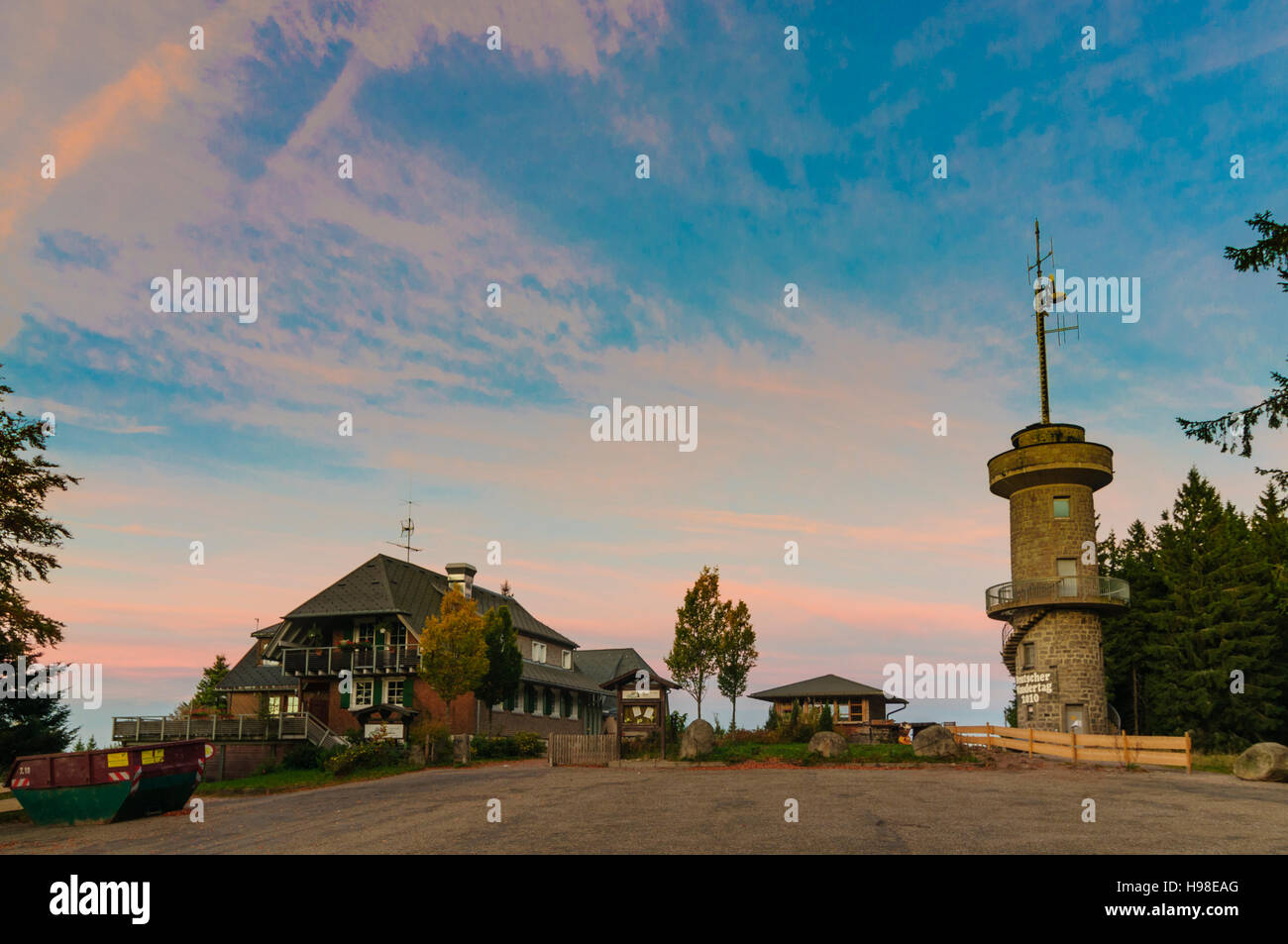 Furtwangen im Schwarzwald: mountain Brend, observation tower Brendturm ...