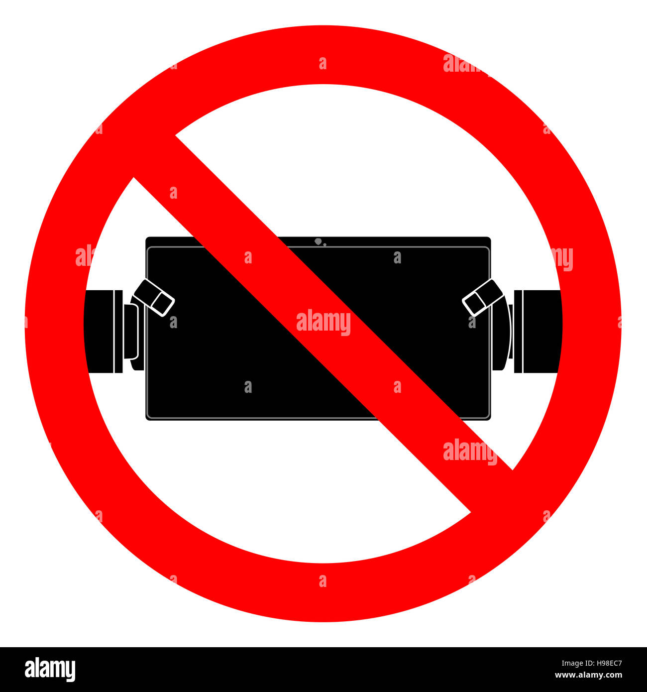 Ban play and use tablet. No playing game, prohibited app, vector ...