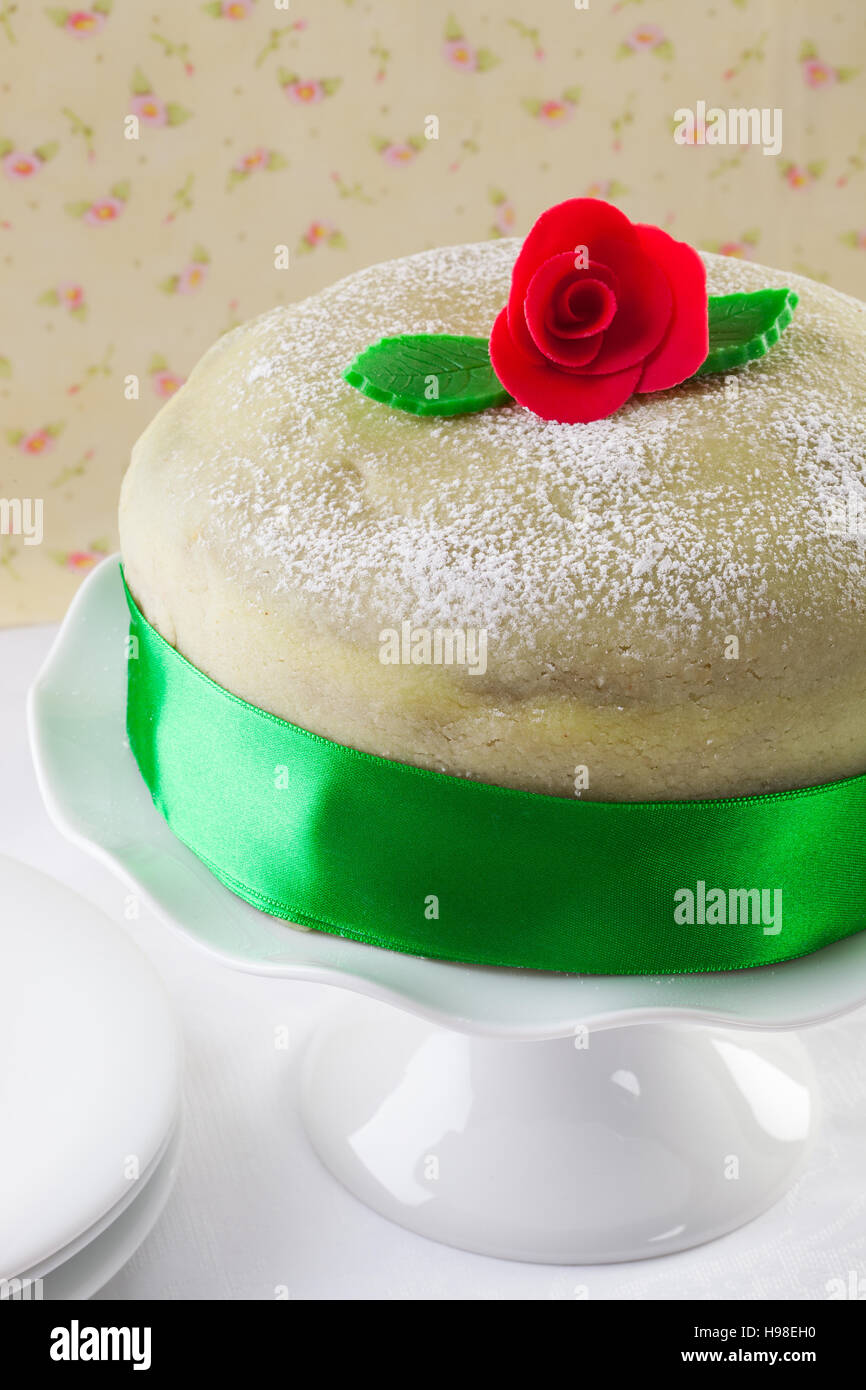 Swedish princess cake, marzipan birthday cake Stock Photo - Alamy