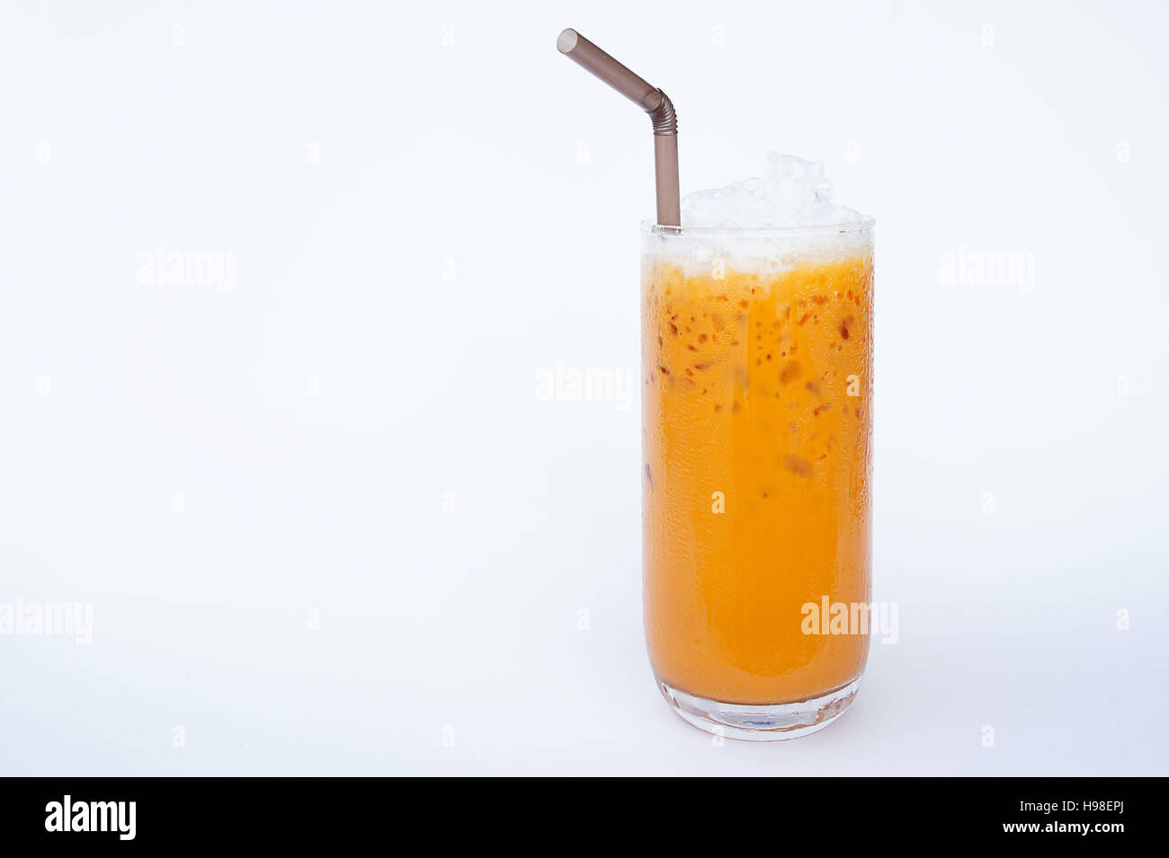 Thai tea cool sweet water and milk Stock Photo - Alamy