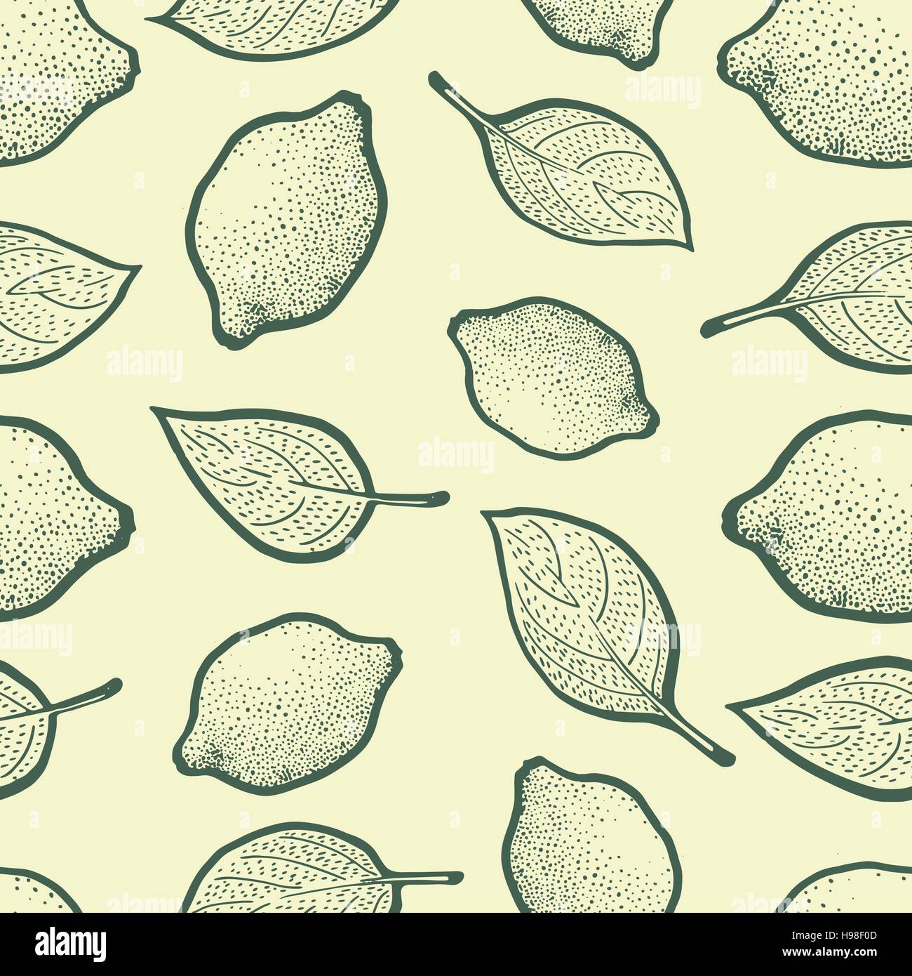 Seamless Floral Pattern. Lemon Fruits Background. Flowers, Leaves ...