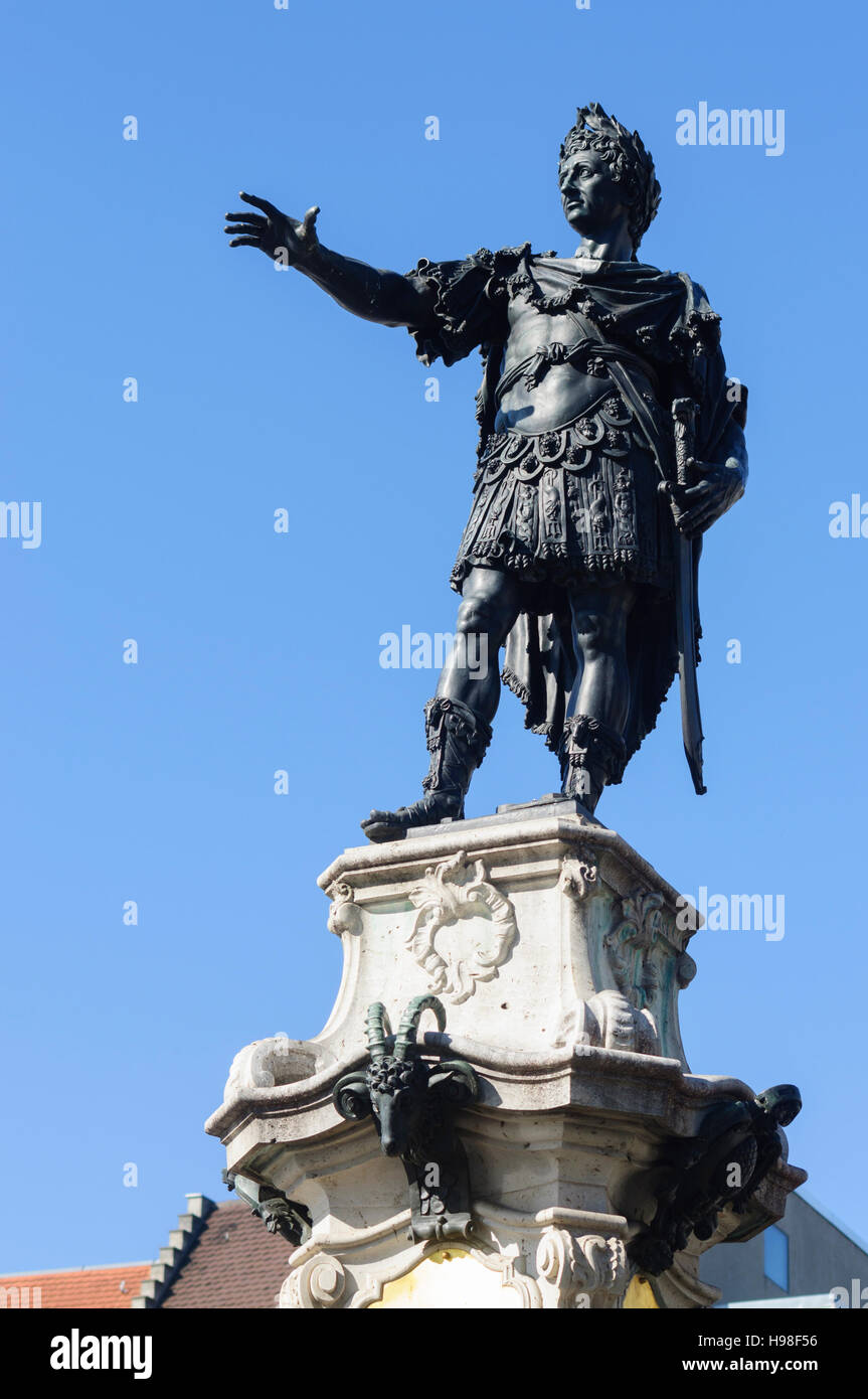 Augsburg: emporer Augustus at Augustusbrunnen (Augustus fountain ...